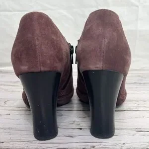 Born | Shoes | Crown By Born Leather Button Detail Heeled Booties ...